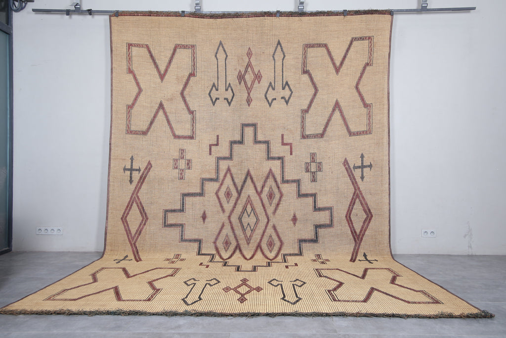Tuareg Rug 10 x 14.5 ft - Large Handwoven Saharan Design – TUAREG MAT
